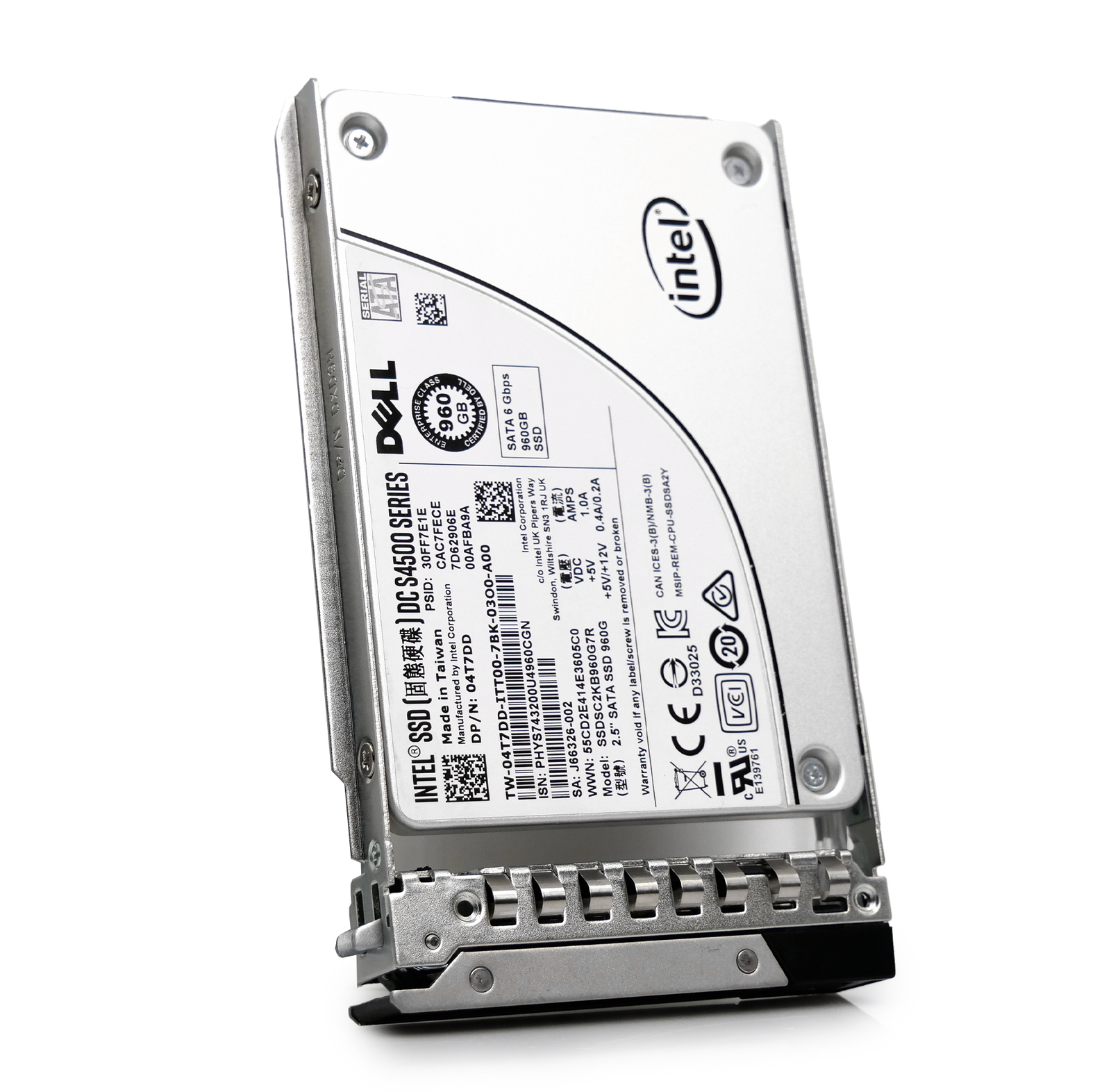 Dell Generation 14 SSDSC2KB960G7R 960GB SATA 2.5" Refurbished Poweredge ...
