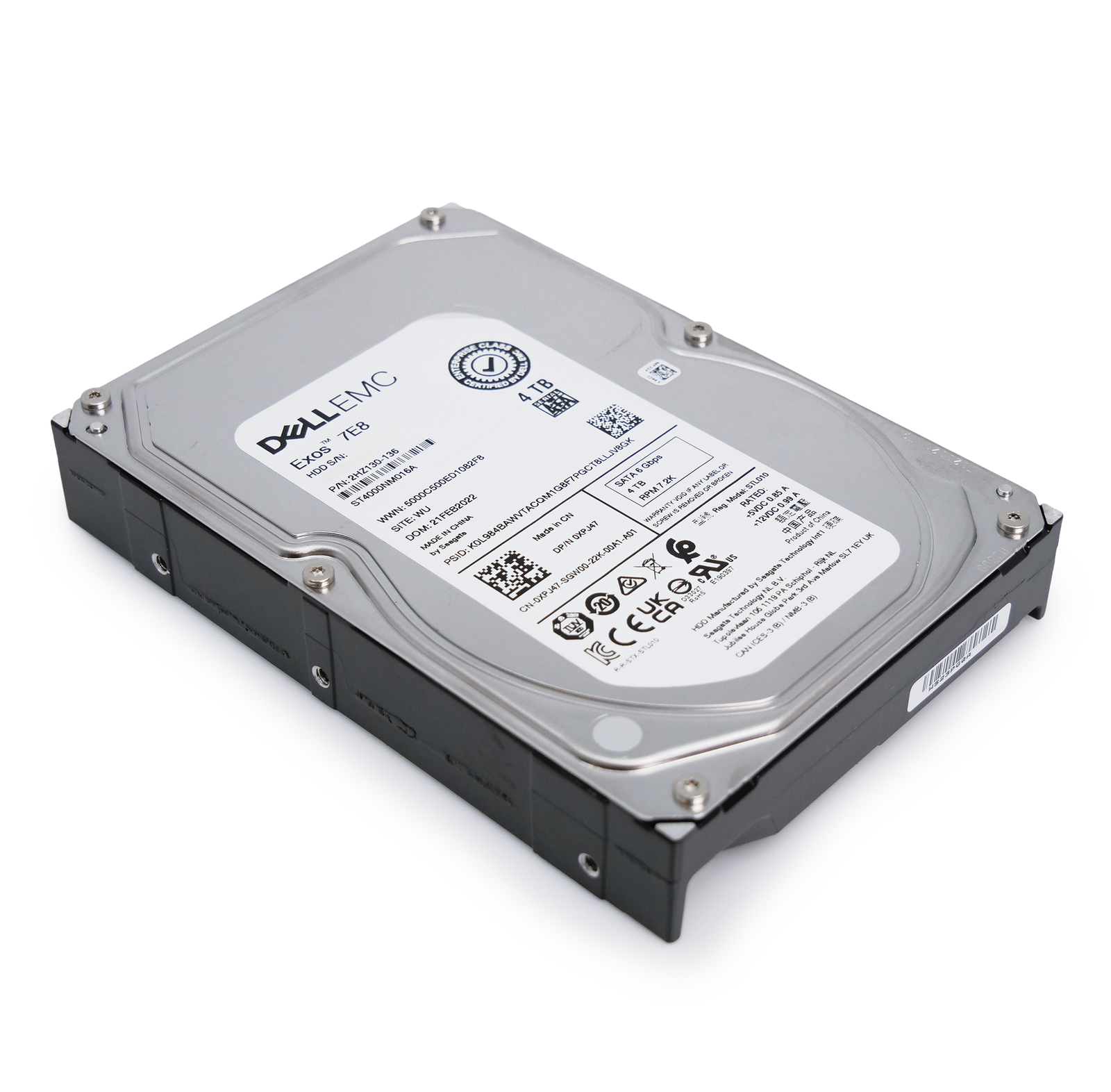 Seagate/Dell Exos 7E8 ST4000NM016A 4TB SATA 3.5" HDD — ServerPartDeals.com