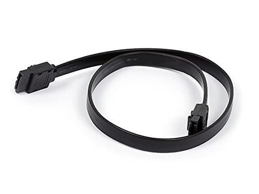 SATA III Cable, 18", Black, Locking Connectors, Straight Plugs ...
