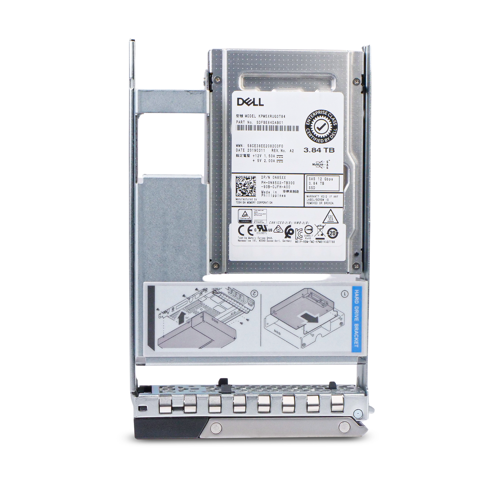 Dell G14 0N85XX 3.84TB SAS 3.5" PowerEdge Server Refurbished SSD ...