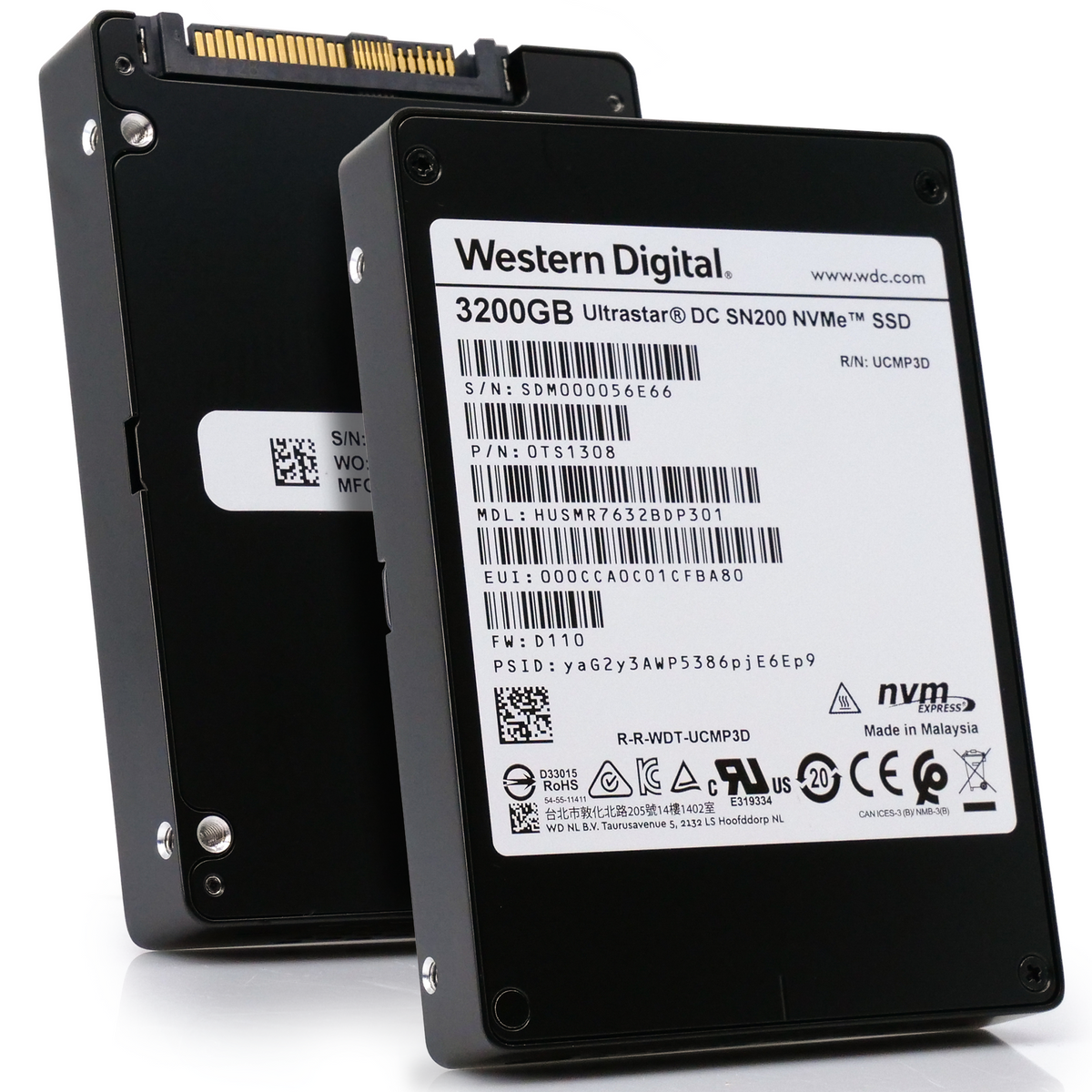 Western Digital/HGST Ultrastar DC SN200 HUSMR7632BDP301 3.2TB PCIe Gen ...