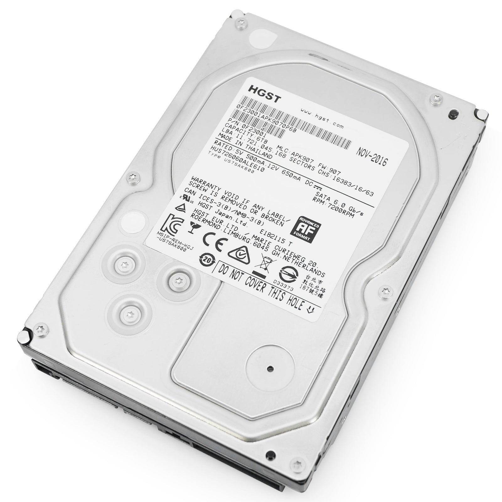 HGST Ultrastar 7K6000 HUS726060ALE610 0F23001 6TB SATA 3.5 HDD — ServerPartDeals.com