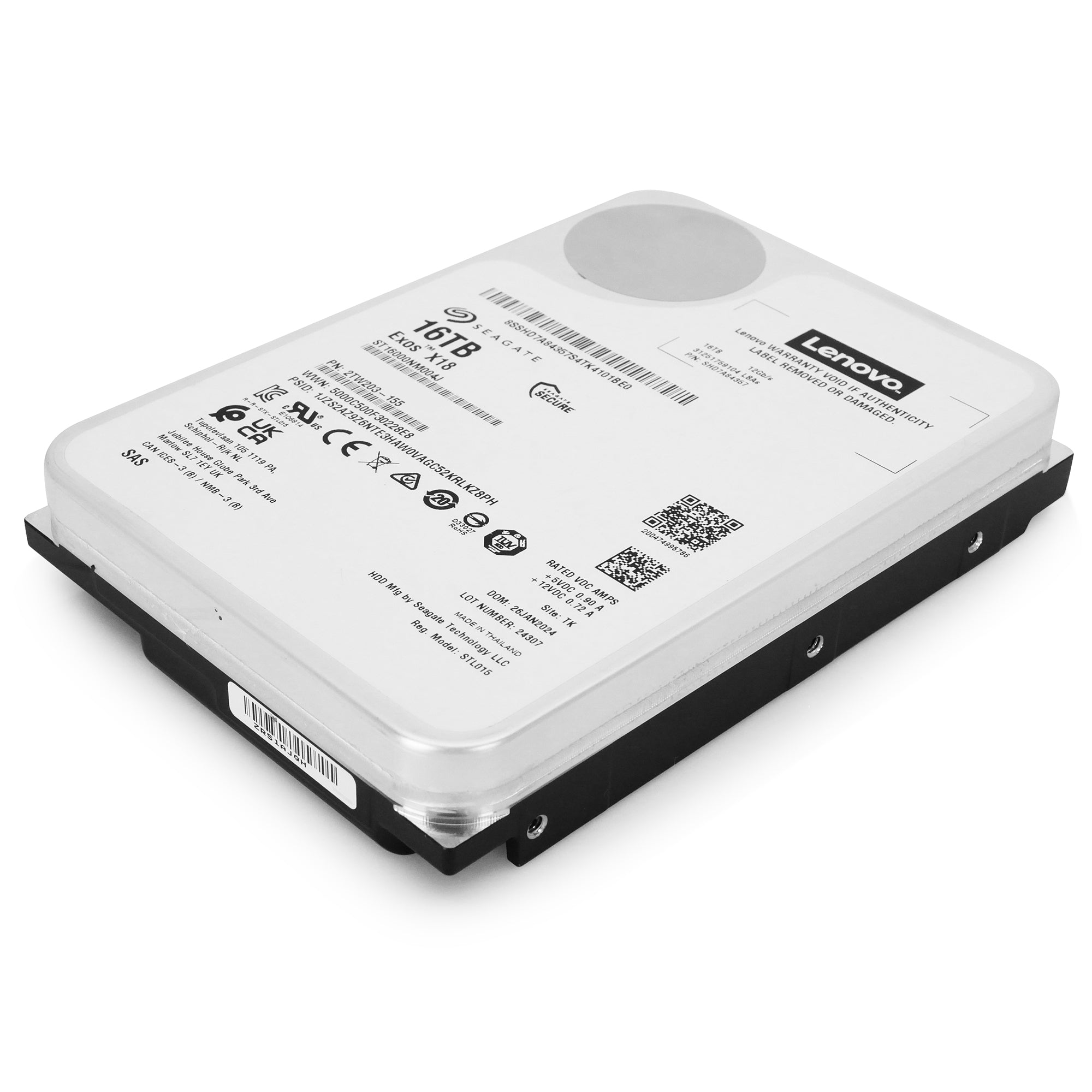 Seagate/Lenovo Exos X18 ST16000NM004J 16TB SAS 3.5" HDD ...