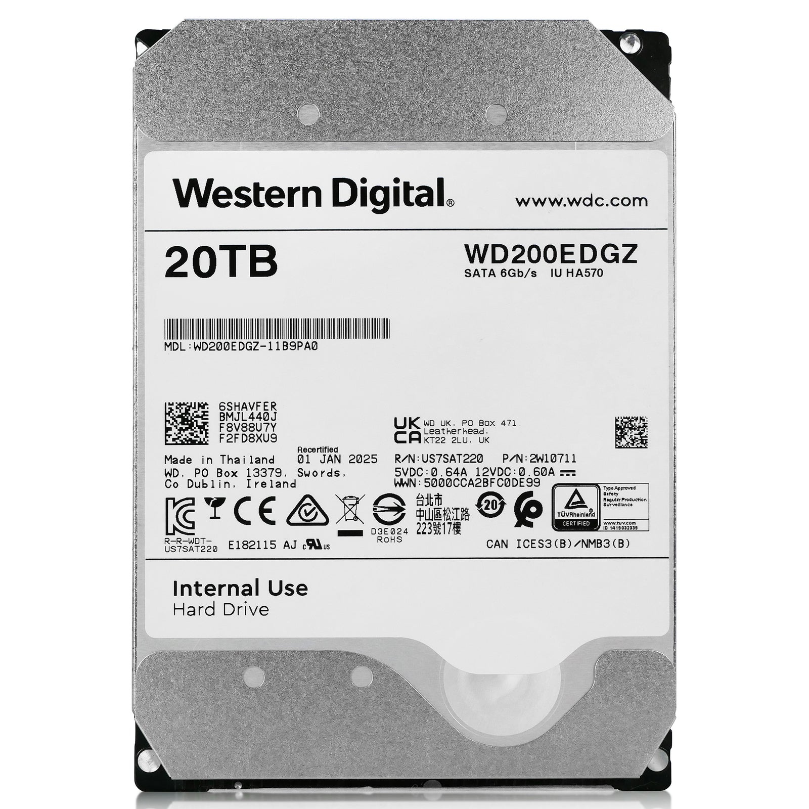 Western Digital WD200EDGZ 20TB SATA 3.5" Recertified HDD ...