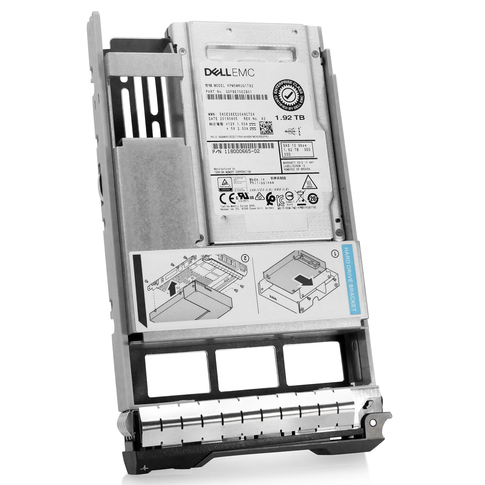 Dell Generation 13 118000665-02 1.92TB SAS Hybrid 3.5" Refurbished ...
