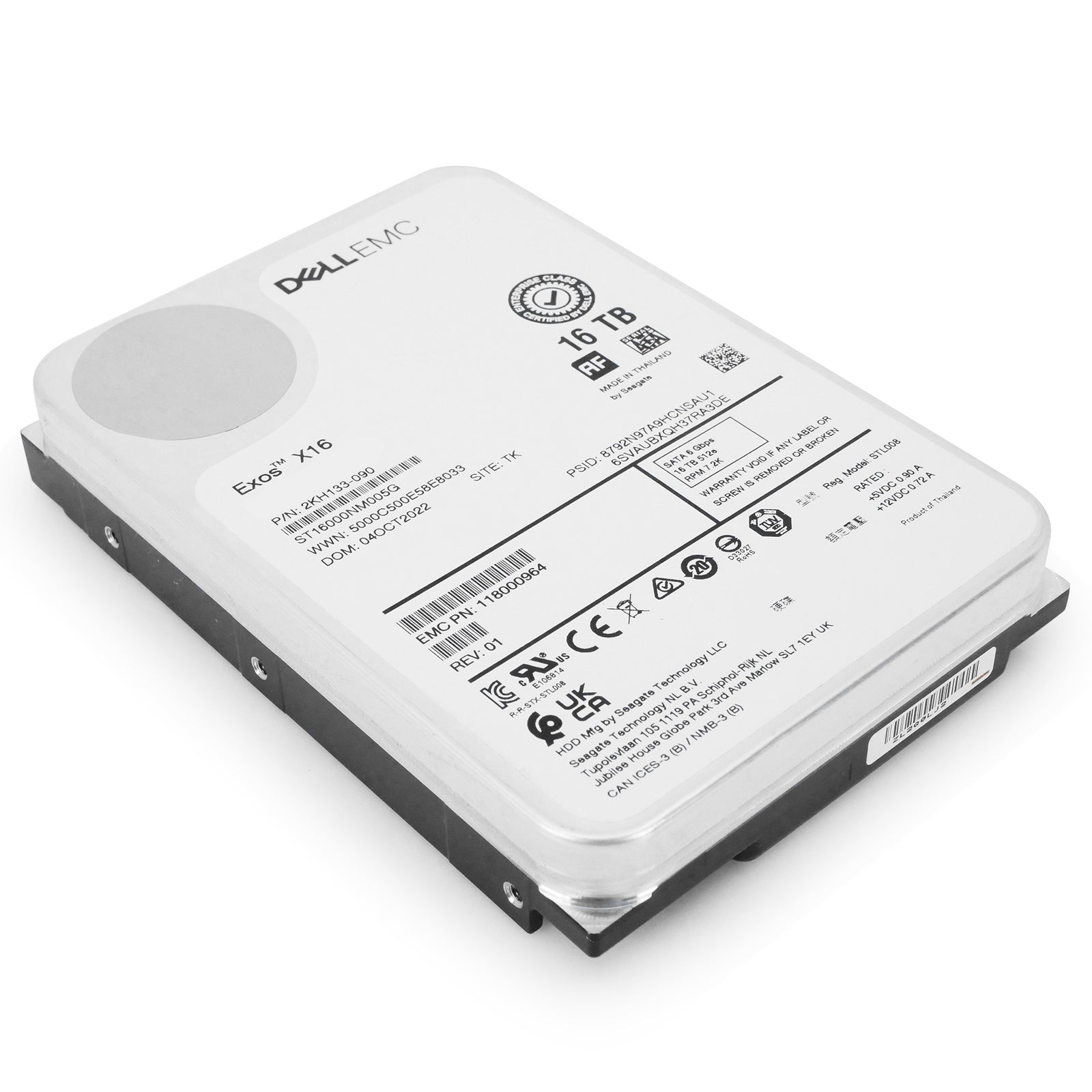 Seagate Exos X16 ST16000NM005G 16TB SATA 3.5" HDD — ServerPartDeals.com