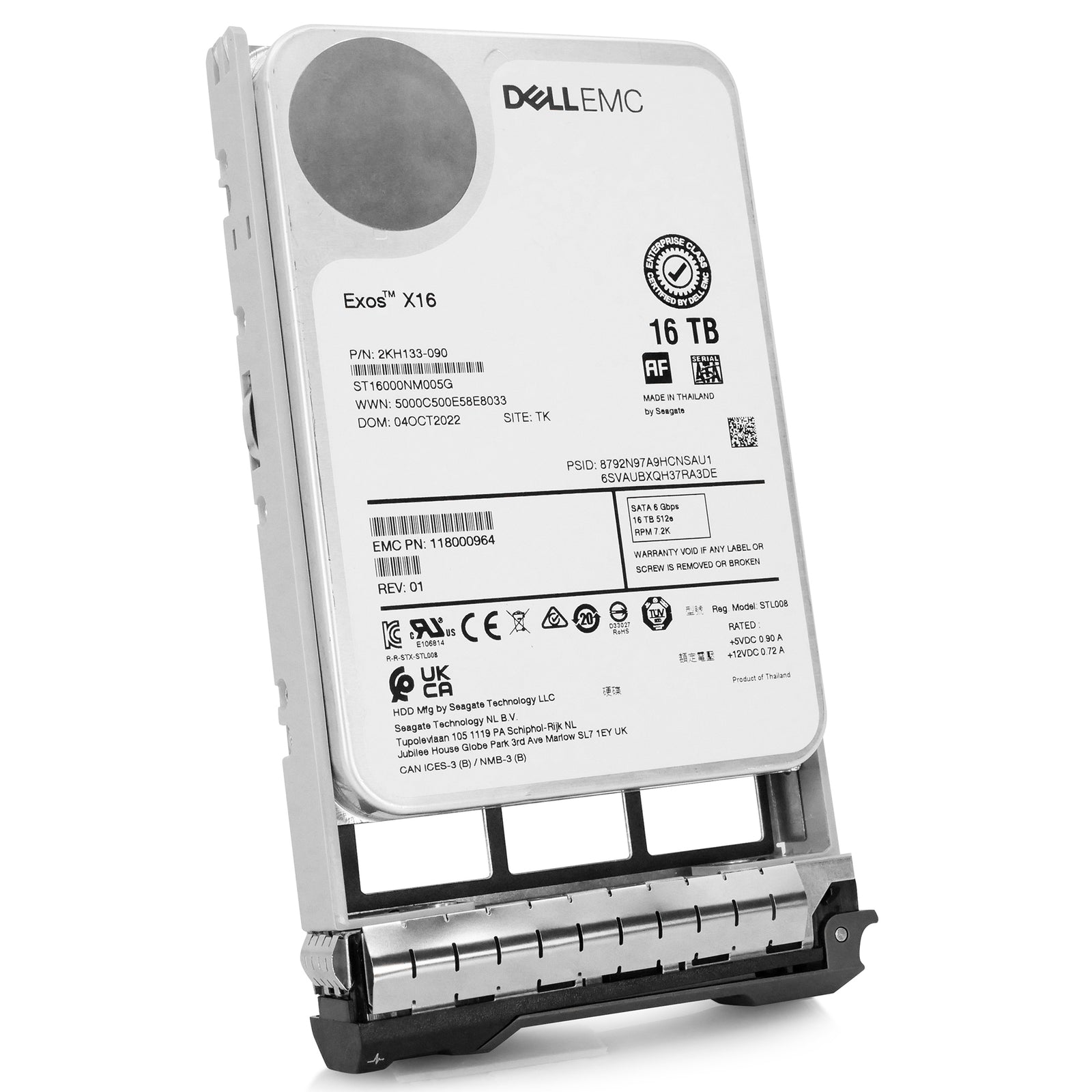 Dell Generation 13 ST16000NM005G 16TB SATA 3.5" Refurbished Poweredge ...