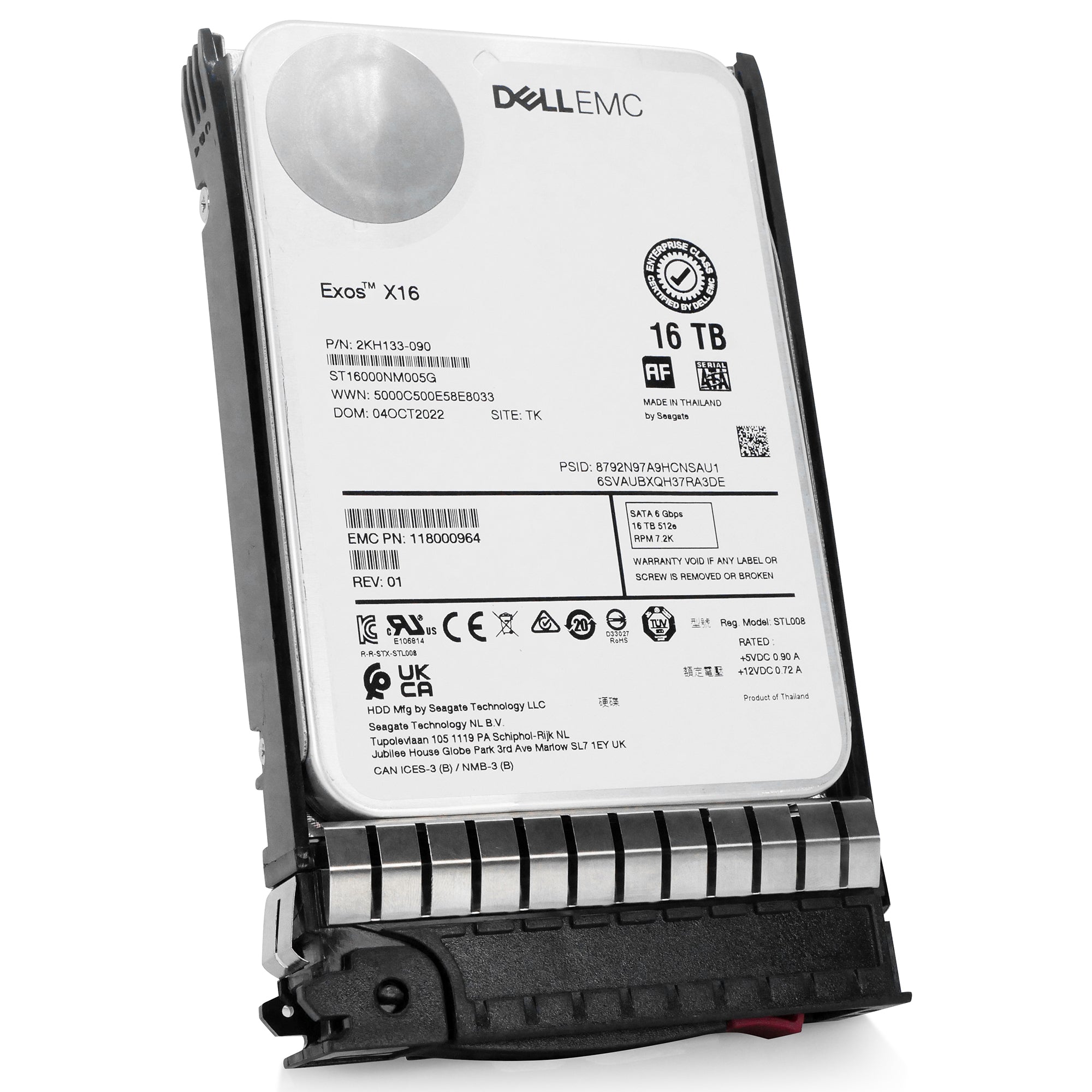 Seagate/Dell Generation 14 ST16000NM005G 16TB SATA 3.5" Refurbished HDD ...