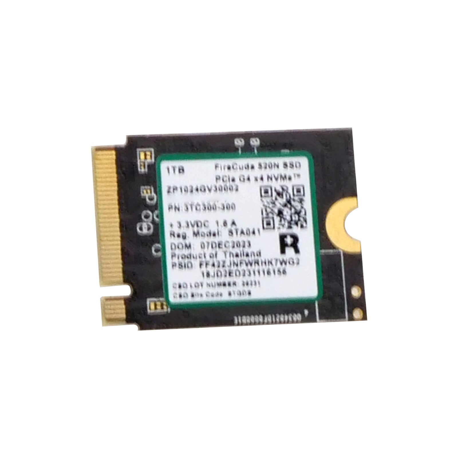 Seagate FireCuda 520N ZP1024GV30002 1TB PCIe Gen 4 ×4 NVMe M.2 2230-S2 ...