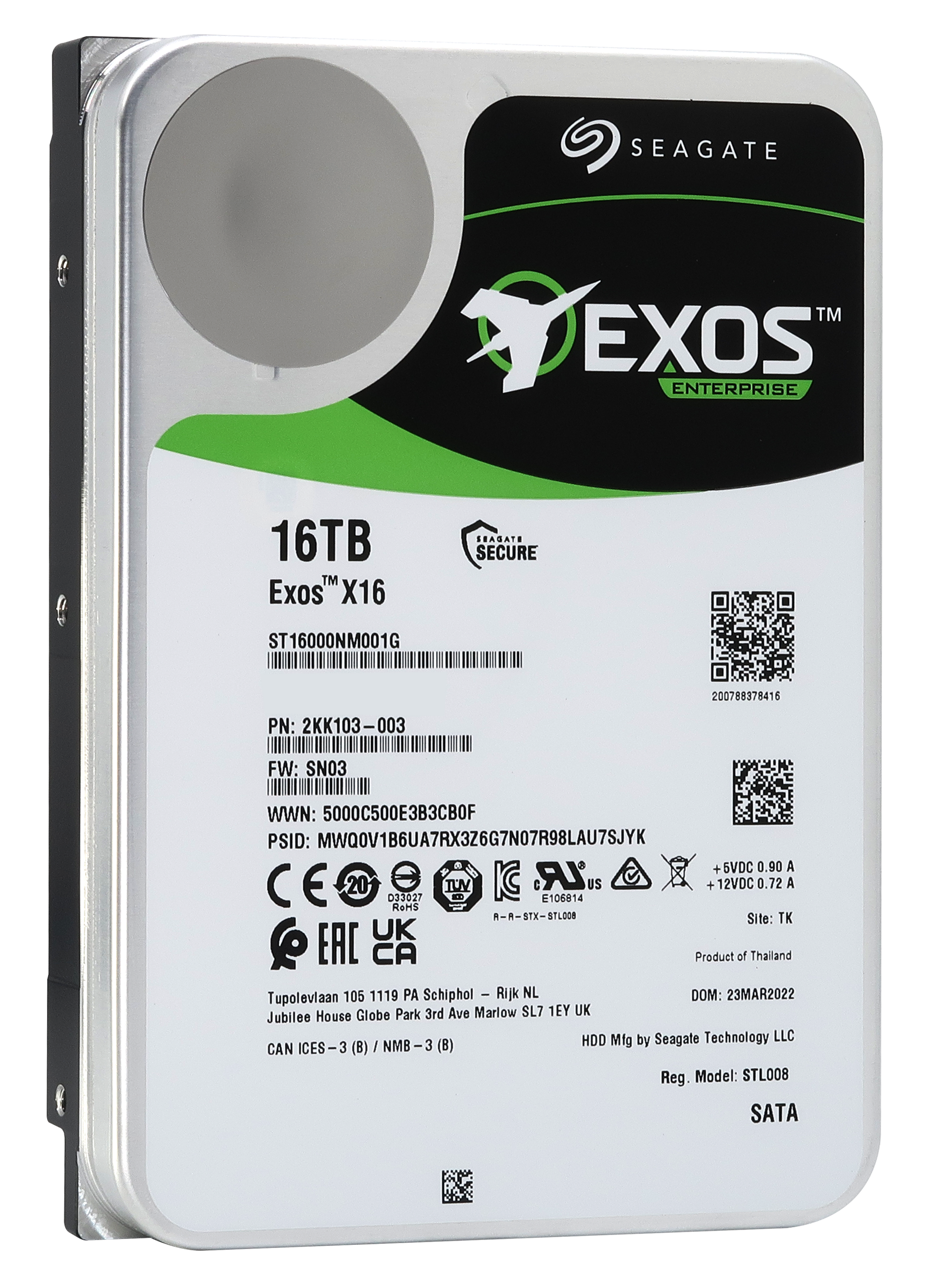 Seagate Exos X16 ST16000NM001G 16TB SATA 3.5 HDD — ServerPartDeals.com