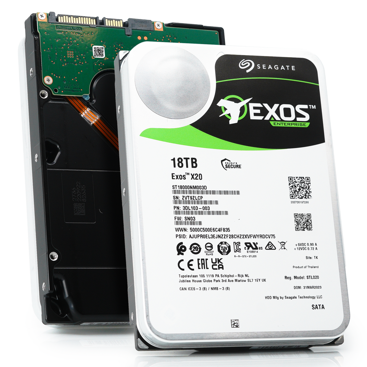 Seagate Exos X20 ST18000NM003D 18TB SATA 3.5" HDD — ServerPartDeals.com