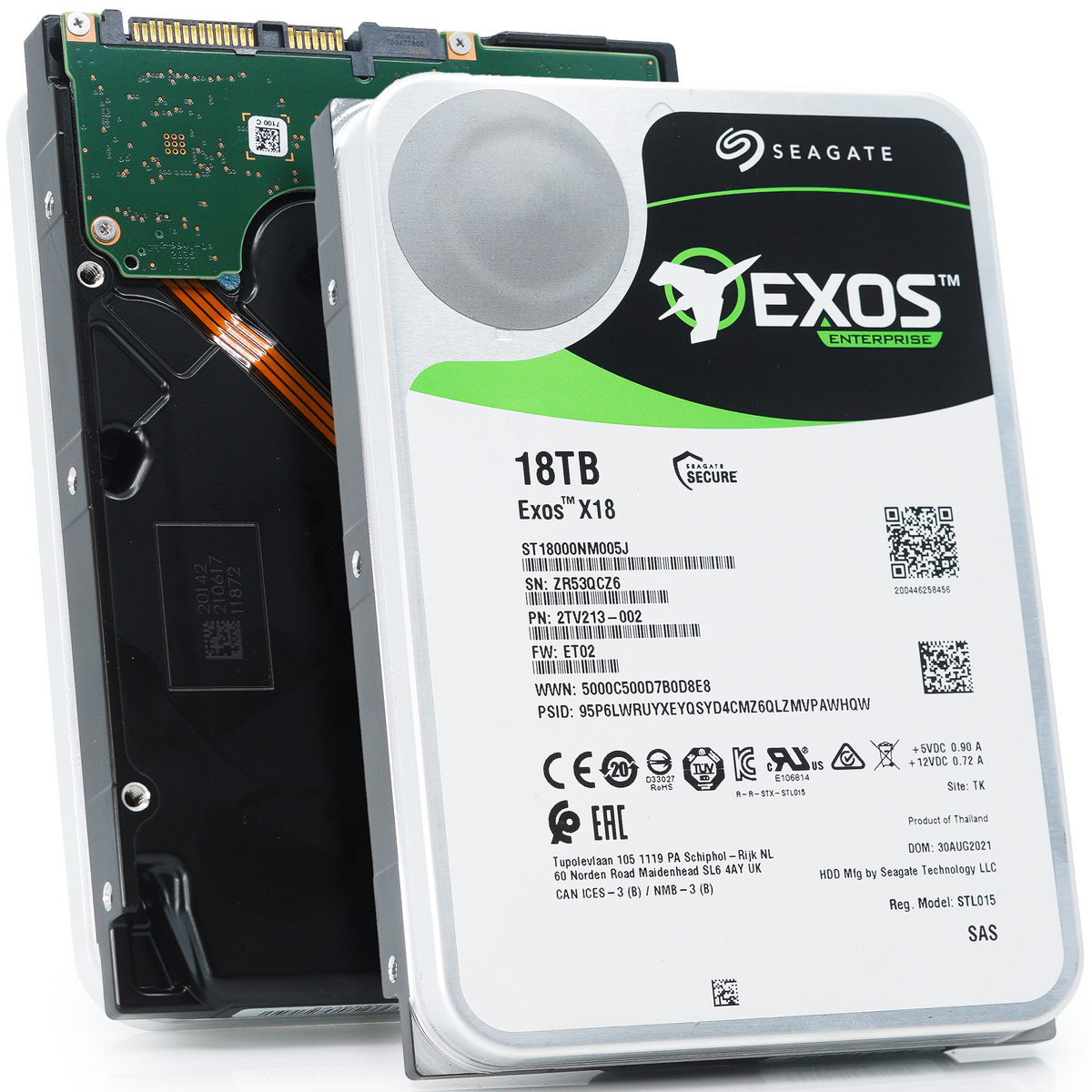 Seagate Exos X18 ST18000NM005J 18TB SAS 3.5" HDD — ServerPartDeals.com