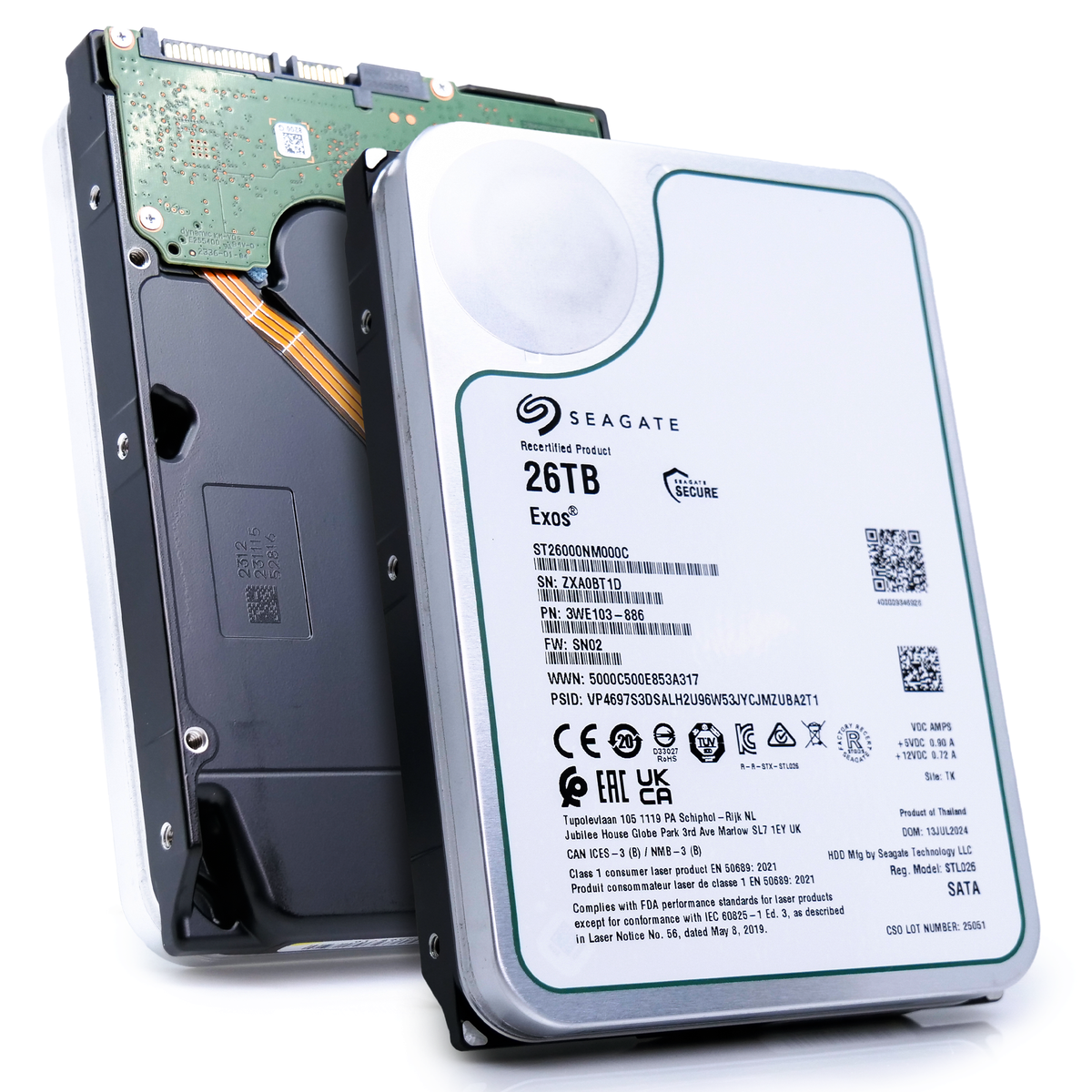Seagate Exos ST26000NM000C 26TB SATA 3.5" HDD — ServerPartDeals.com