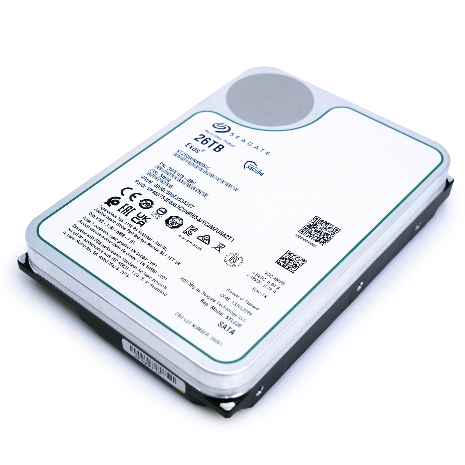 Seagate Exos ST26000NM000C 26TB SATA 3.5" Recertified HDD ...