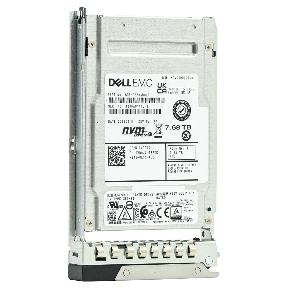 Dell Generation 14 VD0JX 7.68TB PCIe Gen 4.0 x4 2.5" Poweredge Server ...