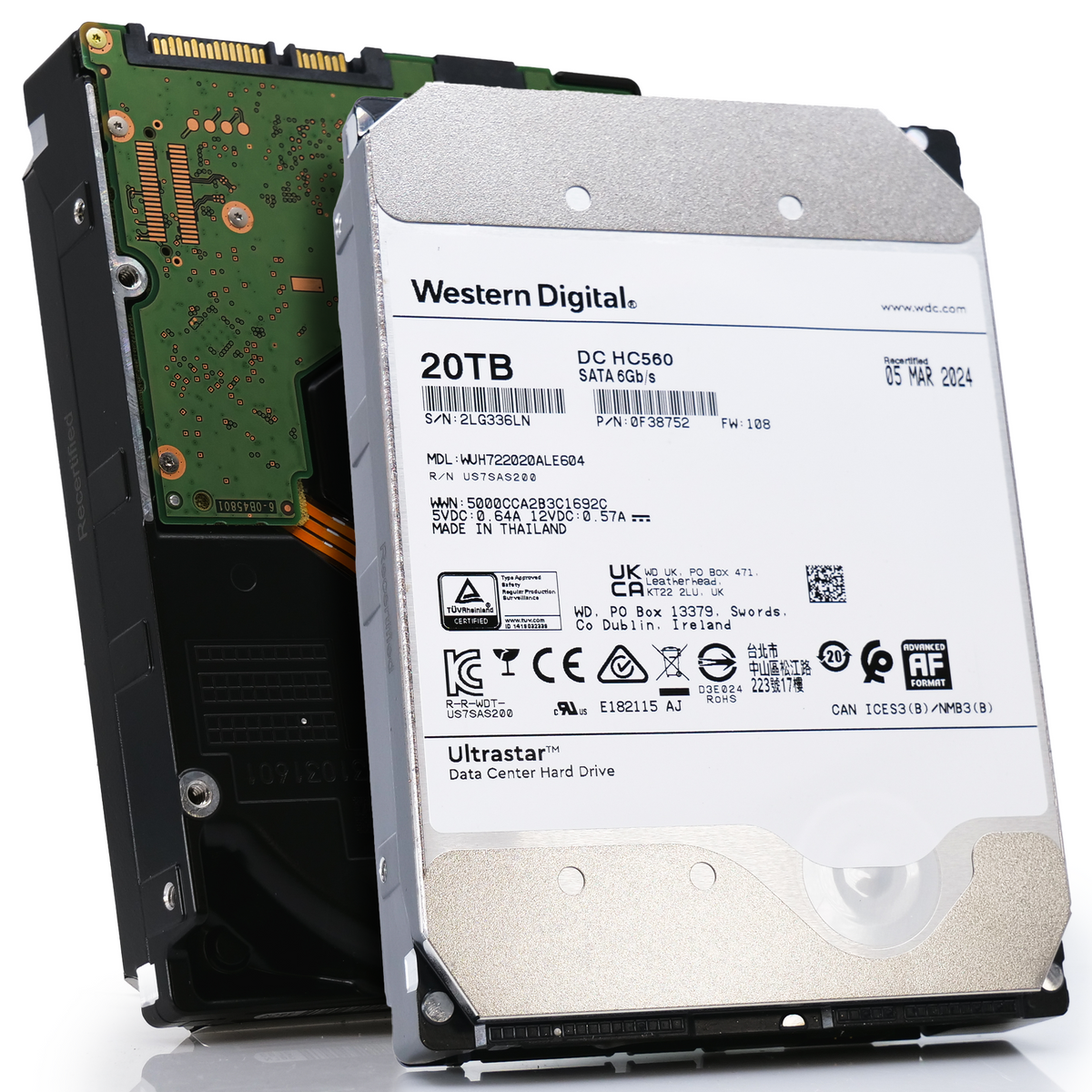 Western Digital Ultrastar HC560 WUH722020ALE604 20TB SATA 3.5 ...