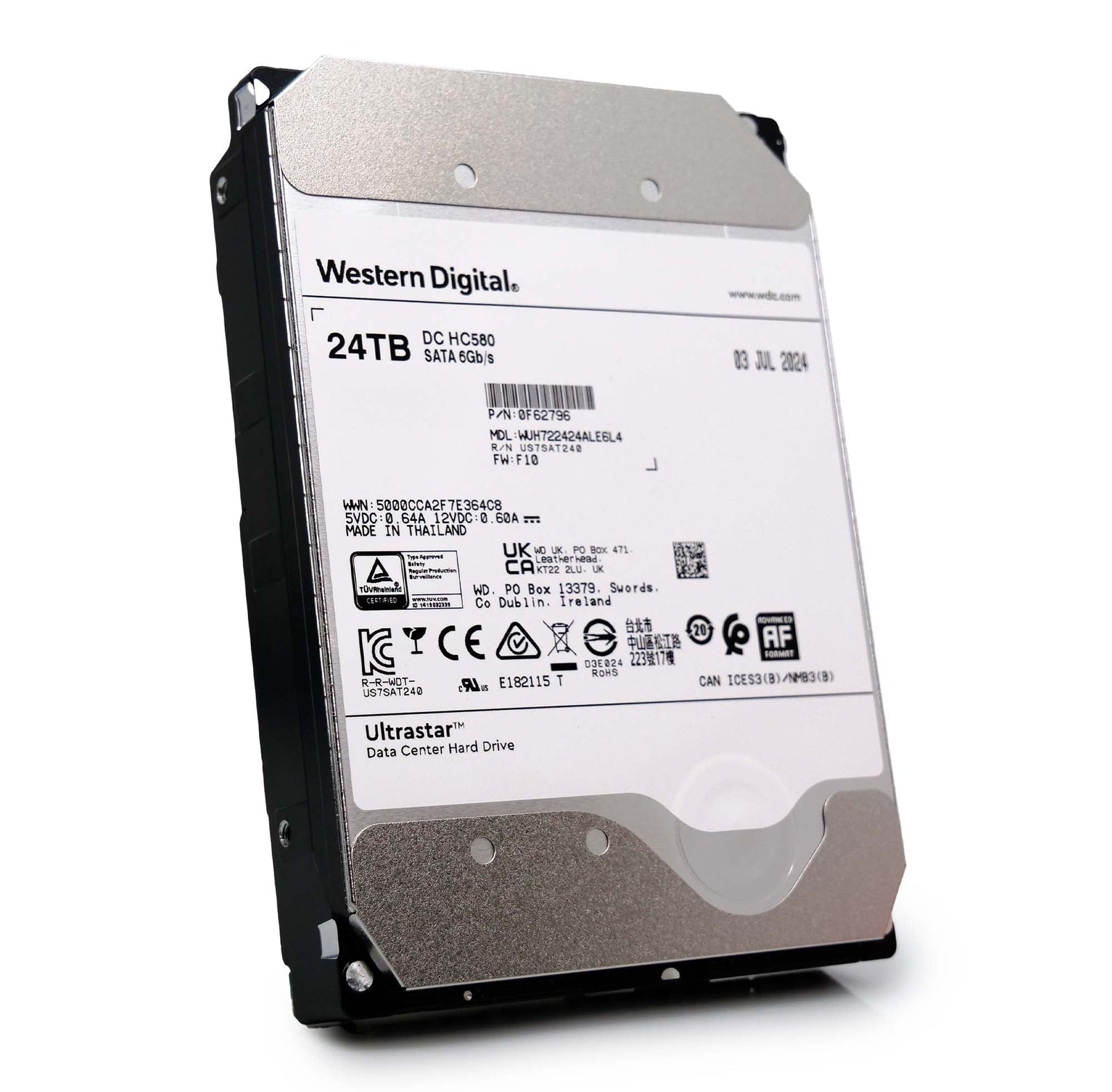 Western Digital Ultrastar DC HC580 WUH722424ALE6L4 24TB SATA 3.5" HDD ...