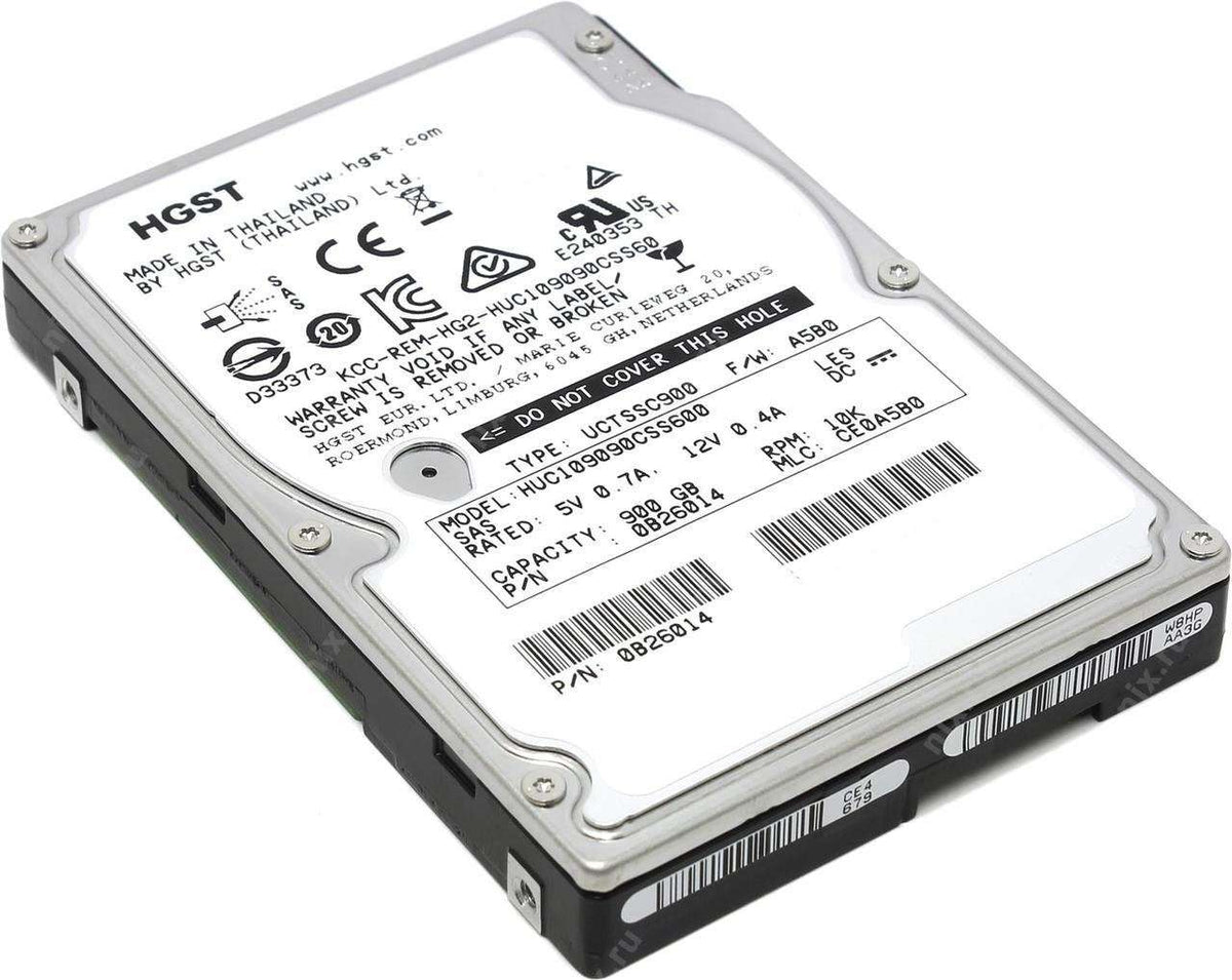 HGST Ultrastar C10K900 HUC109090CSS600 0B26014 900GB SAS 2.5 HDD ...