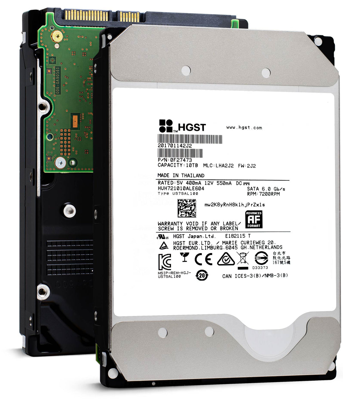Refurbished: HGST Ultrastar He10 HUH721010ALE604 0F27473 10TB SATA 3.5 ...