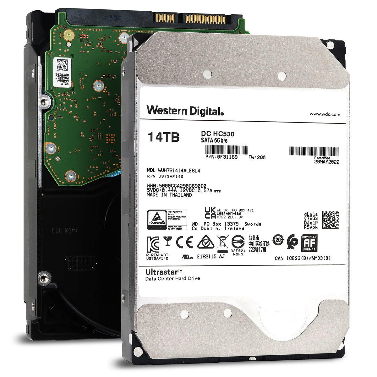 Western Digital Ultrastar DC HC530 WUH721414ALE6L4 14TB SATA 3.5 ...