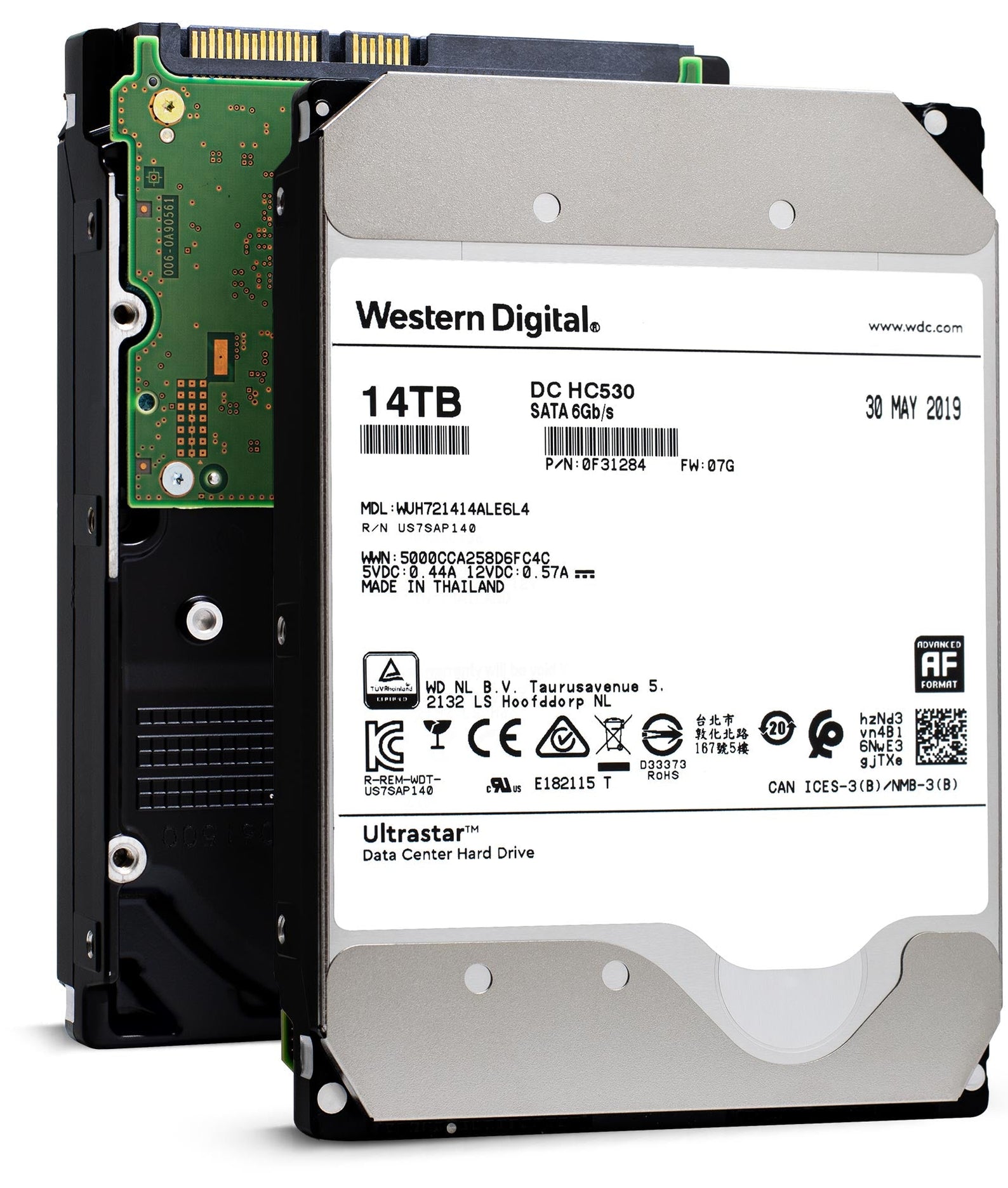 WD Ultrastar DC HC530 WUH721414ALE6L4 0F31284 14TB SATA 3.5 HDD ...